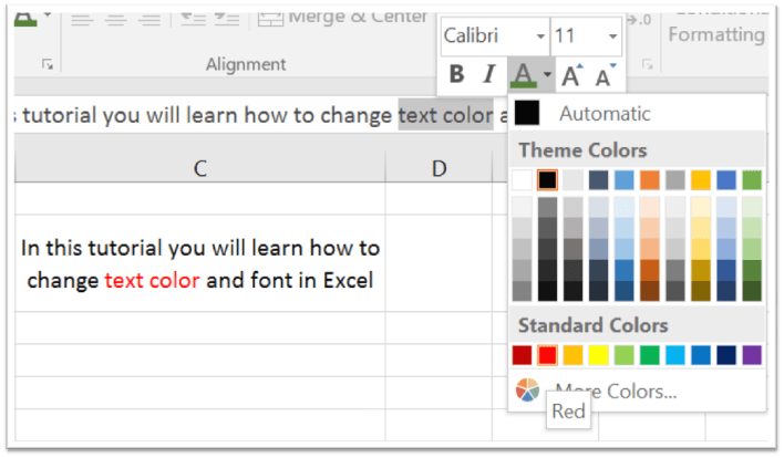 Change Text Color & Font In Excel - "How To" Tutorial - Excel TV
