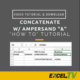 How To Concatenate In Excel – Ampersand Shortcut - Excel TV