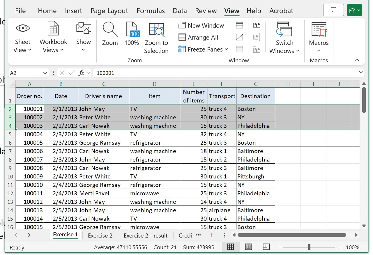 How to Freeze a Row in Excel