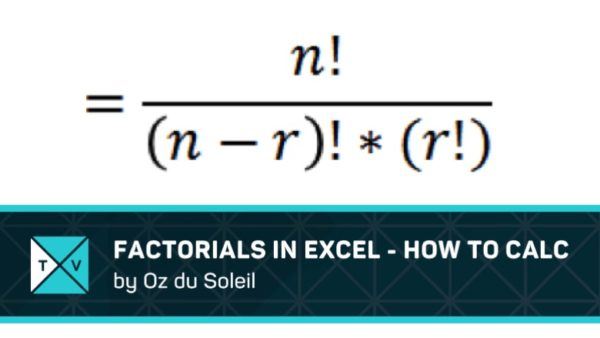 Factorials In Excel - How To Calculate - Excel TV