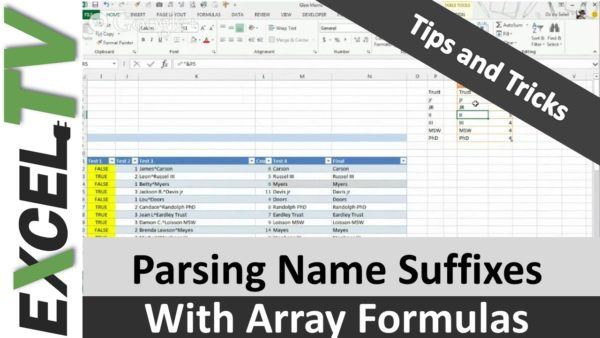 Excel Functions & Formulas - Page 5 of 5 - Excel TV